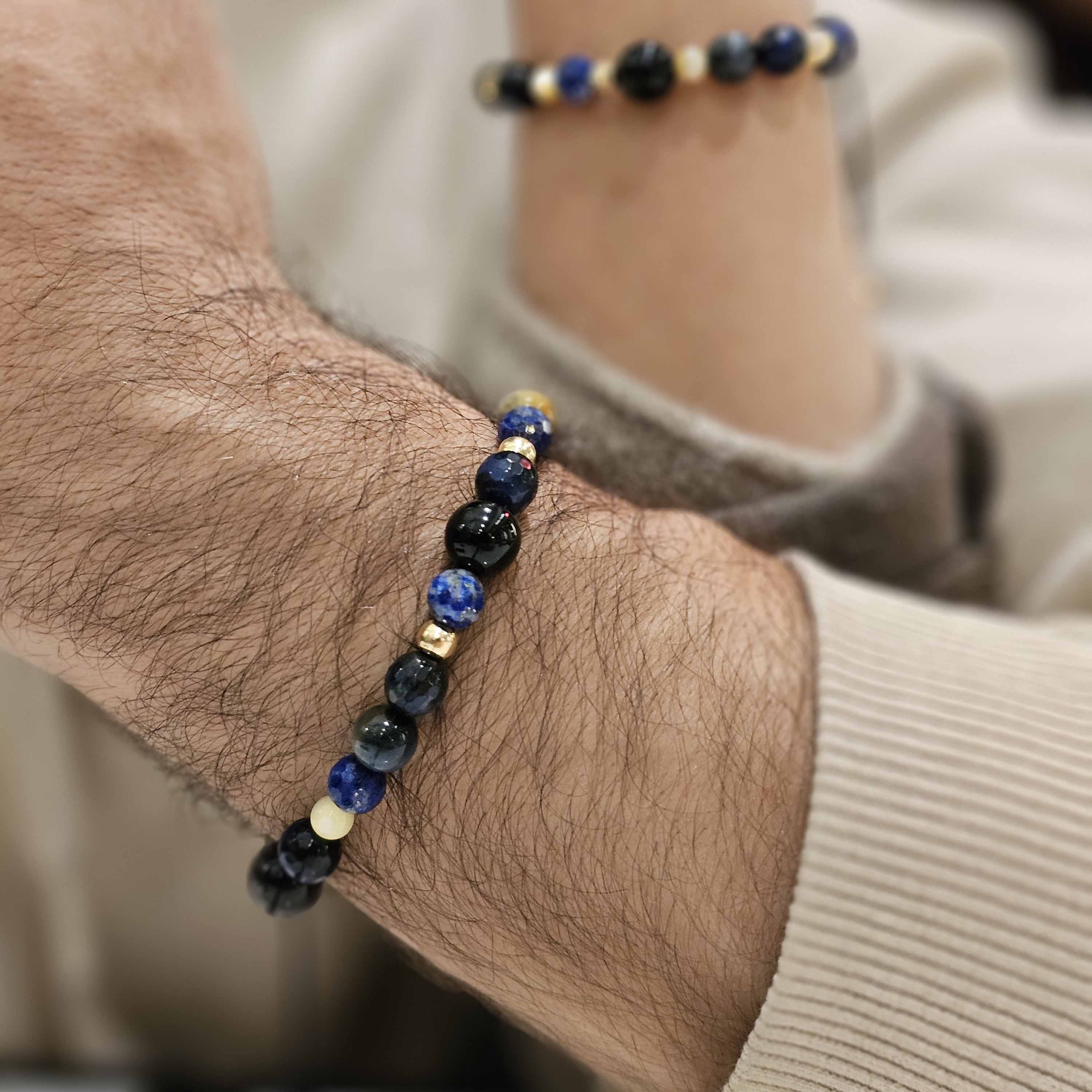 Starry Night Stone Bracelet 18K Gold - For Him – NeoCityGarden